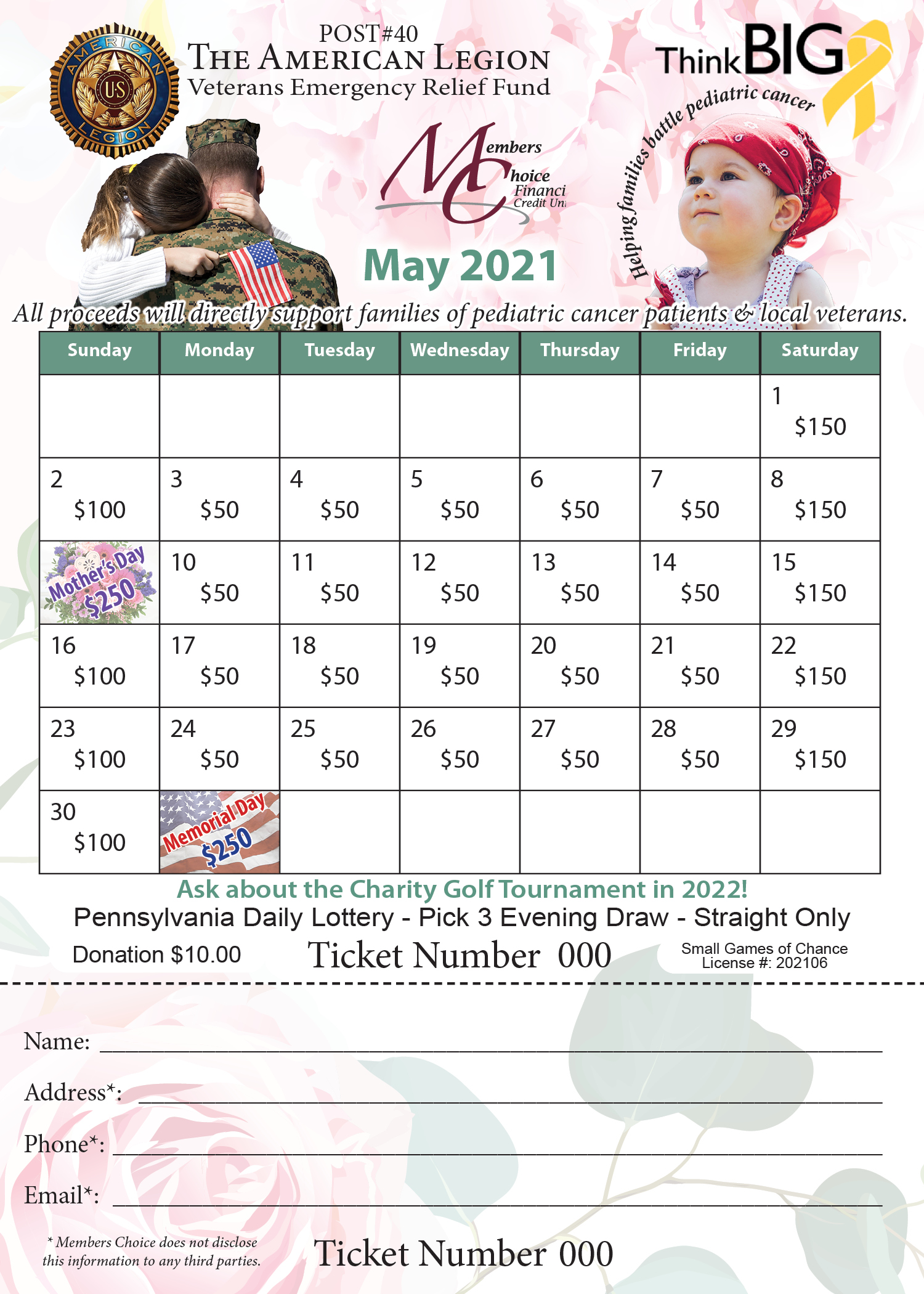 Spring2021 Lotto Calendar | MC Federal Credit Union